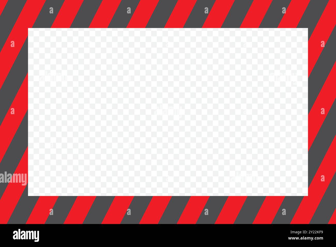 Warning Frame with Diagonal Red and Black Stripes. Caution Symbol for ...