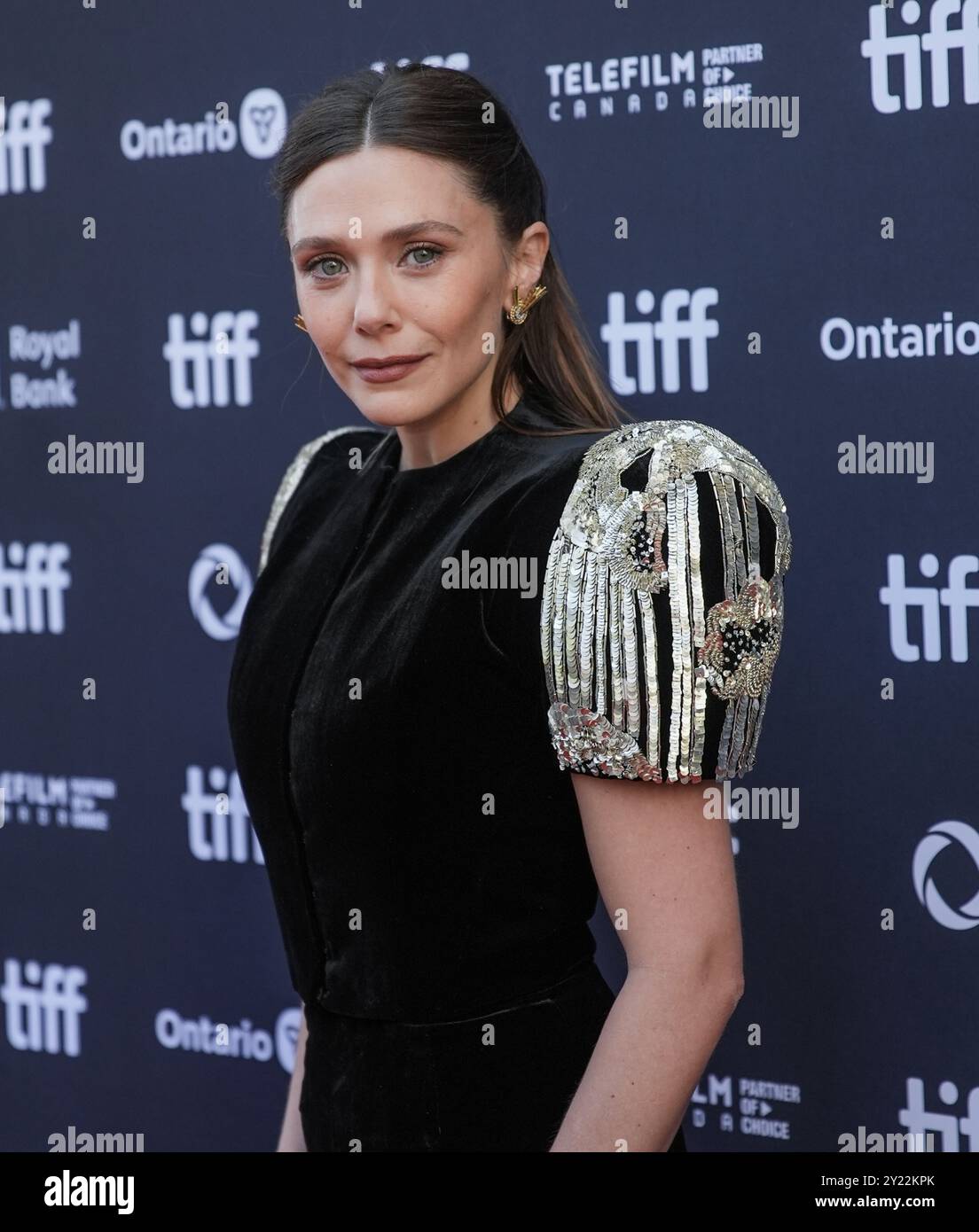 Toronto, Canada. 08th Sep, 2024. Elizabeth Olsen on the red carpet at ...