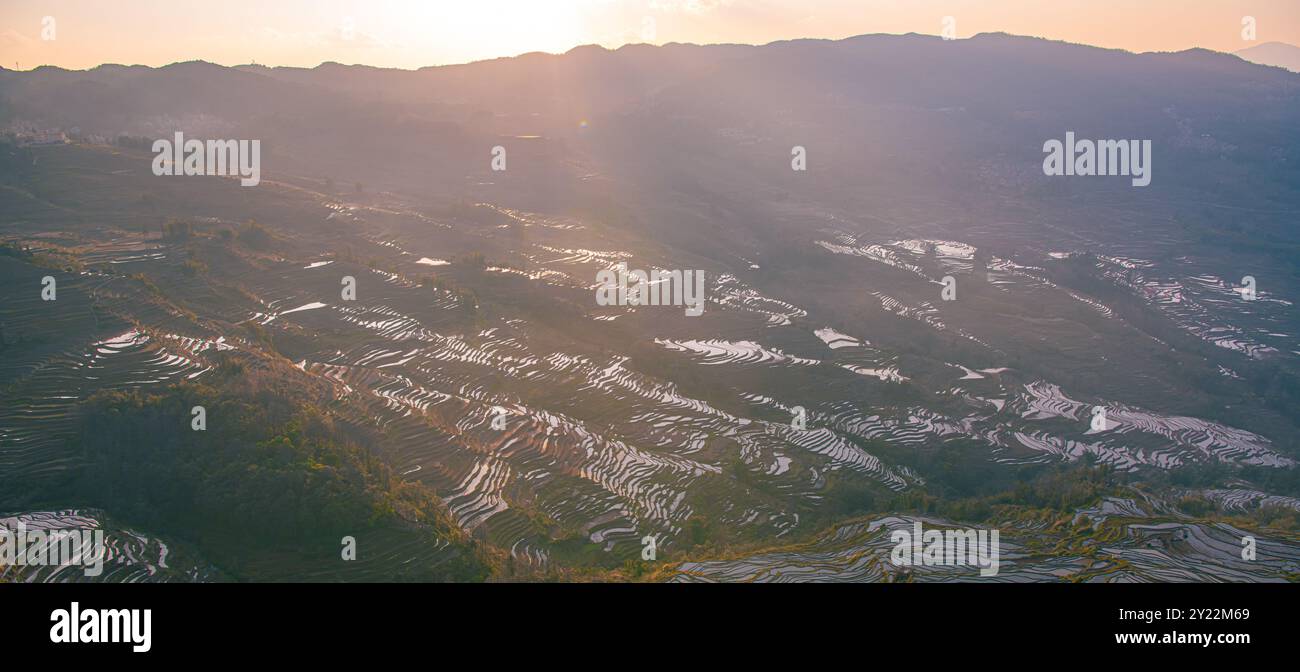 YuanYang rice terraces in Yunnan, China, one of the latest UNESCO World ...