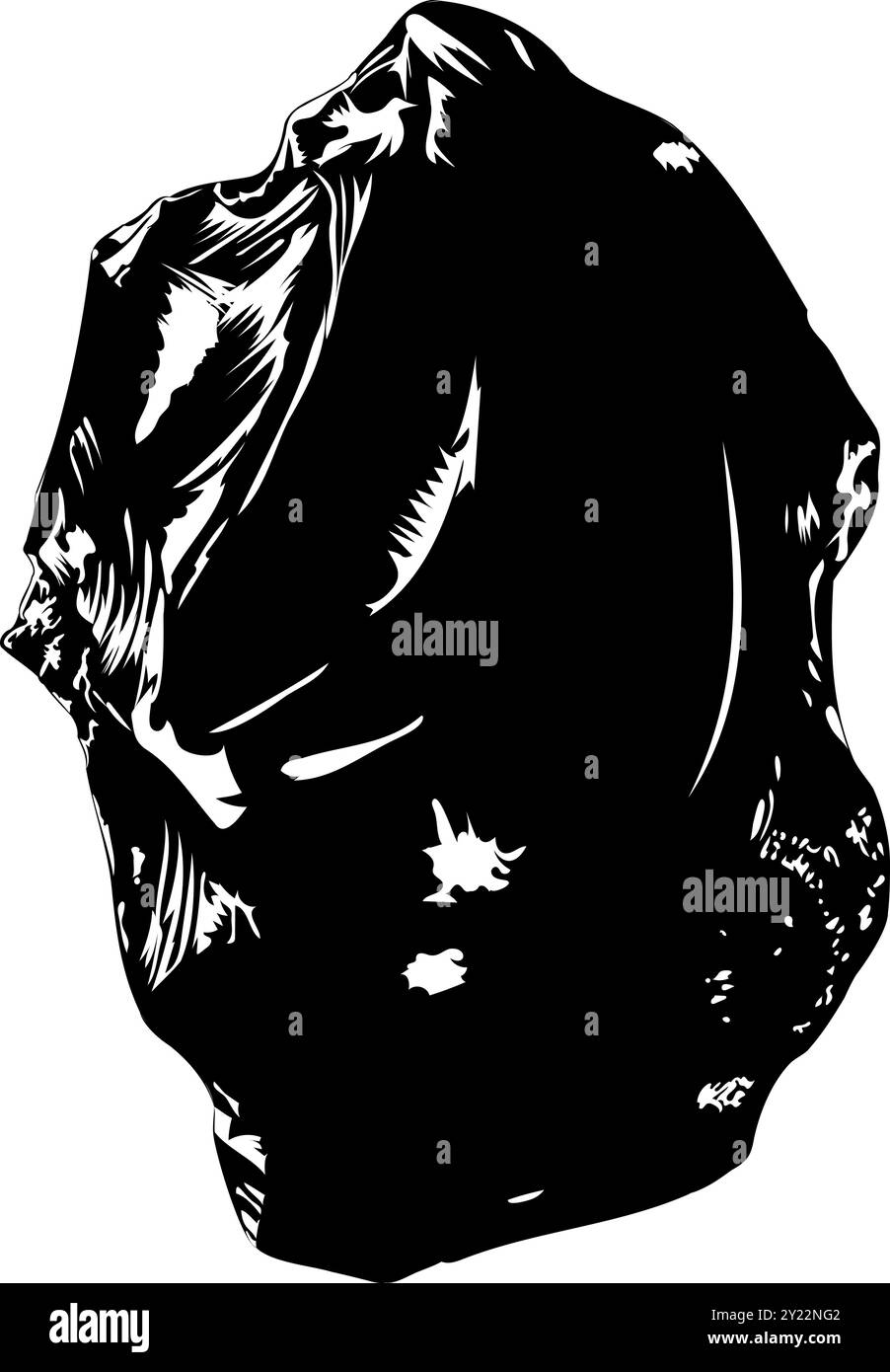 Shape of natural rough sapphire gemstone. Vector illustration of ...