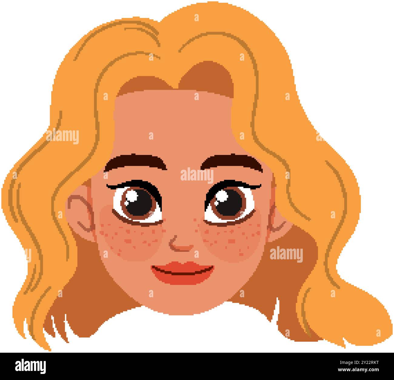 Vector illustration of a smiling blonde avatar Stock Vector Image & Art ...
