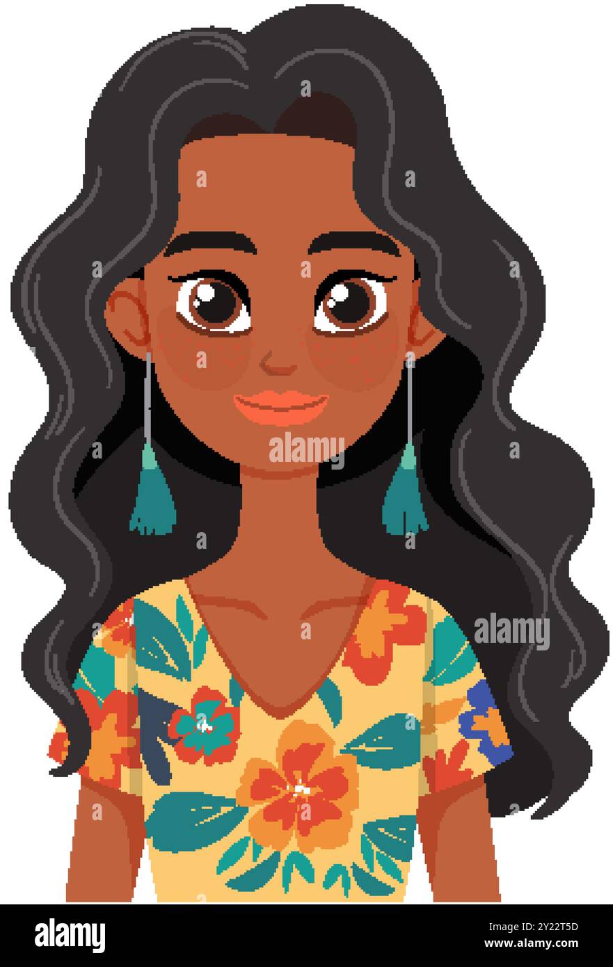 Illustration of a woman with long hair Stock Vector Image & Art - Alamy