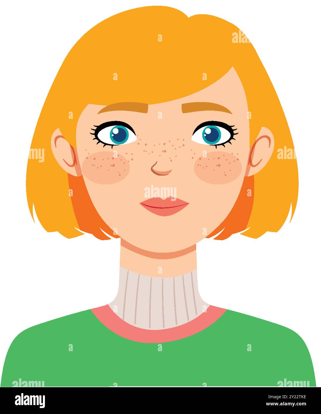 Illustration of a woman with freckles Stock Vector Image & Art - Alamy