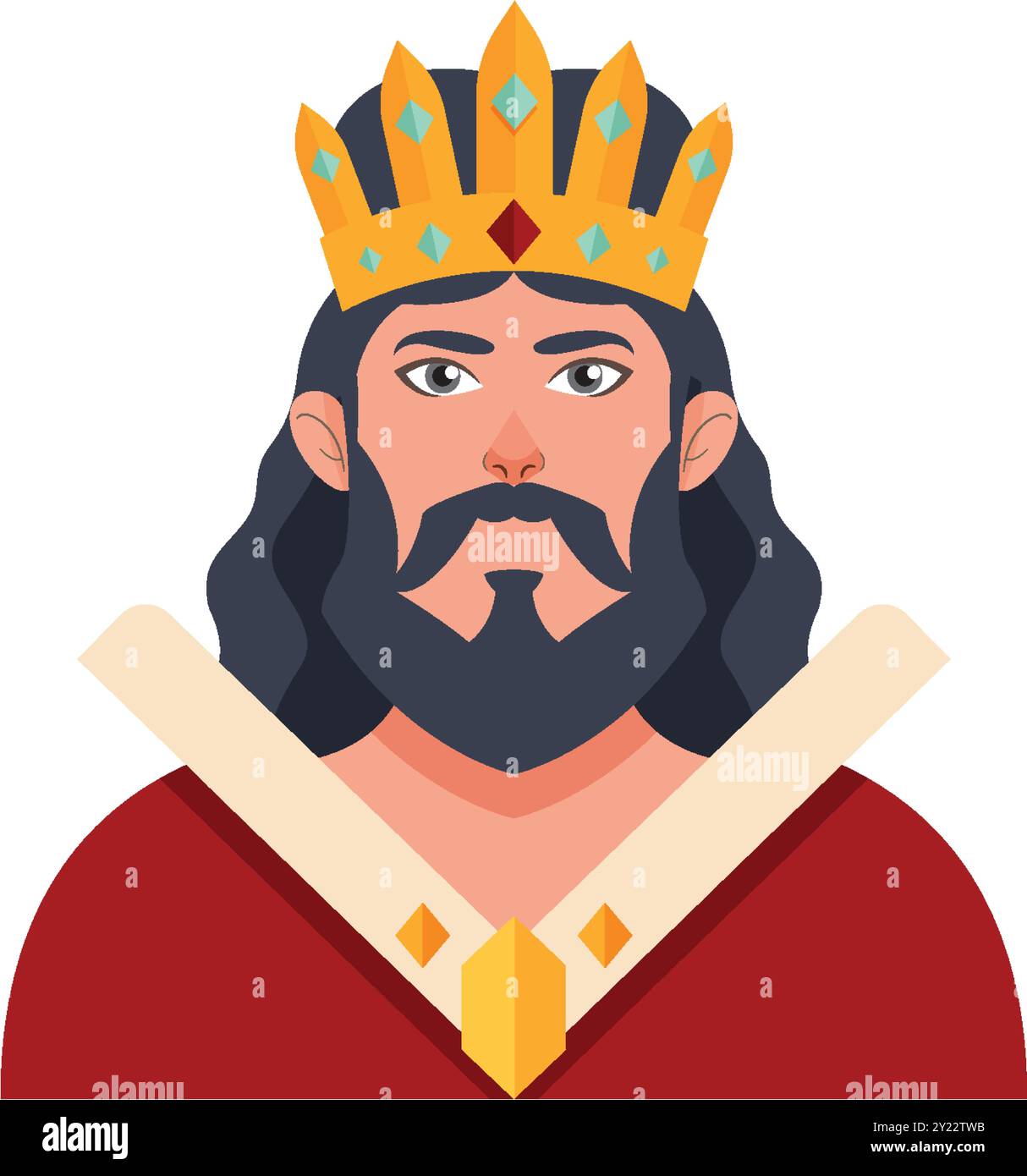 A king wearing a crown and royal attire Stock Vector Image & Art - Alamy