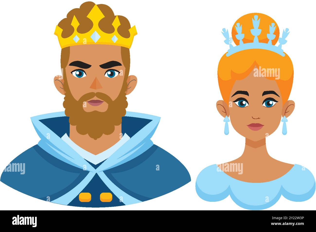 Illustration of a king and queen Stock Vector Image & Art - Alamy