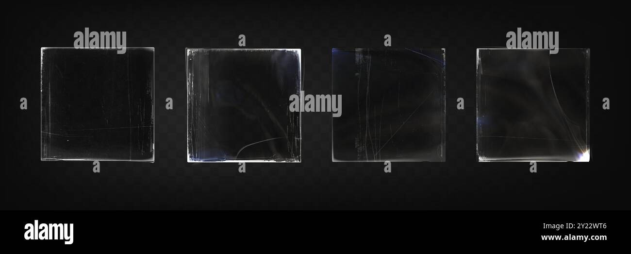 Vinyl vintage cd album or photo cover with cracks, worn edges and ...