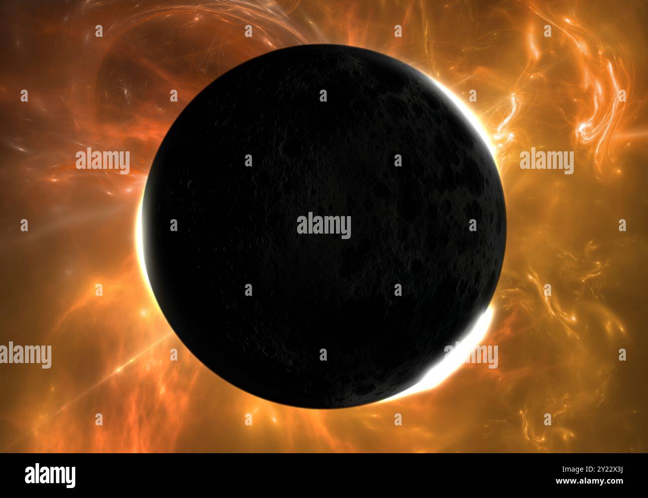 Eclipse sun solar glow hi-res stock photography and images - Alamy