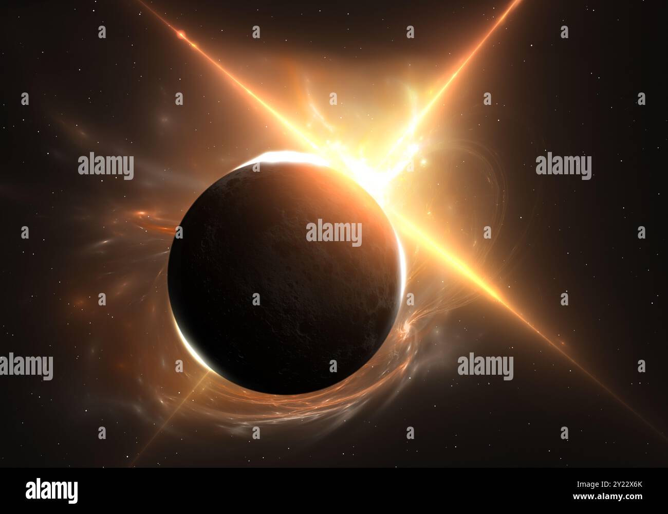 Eclipse sun solar glow hi-res stock photography and images - Alamy