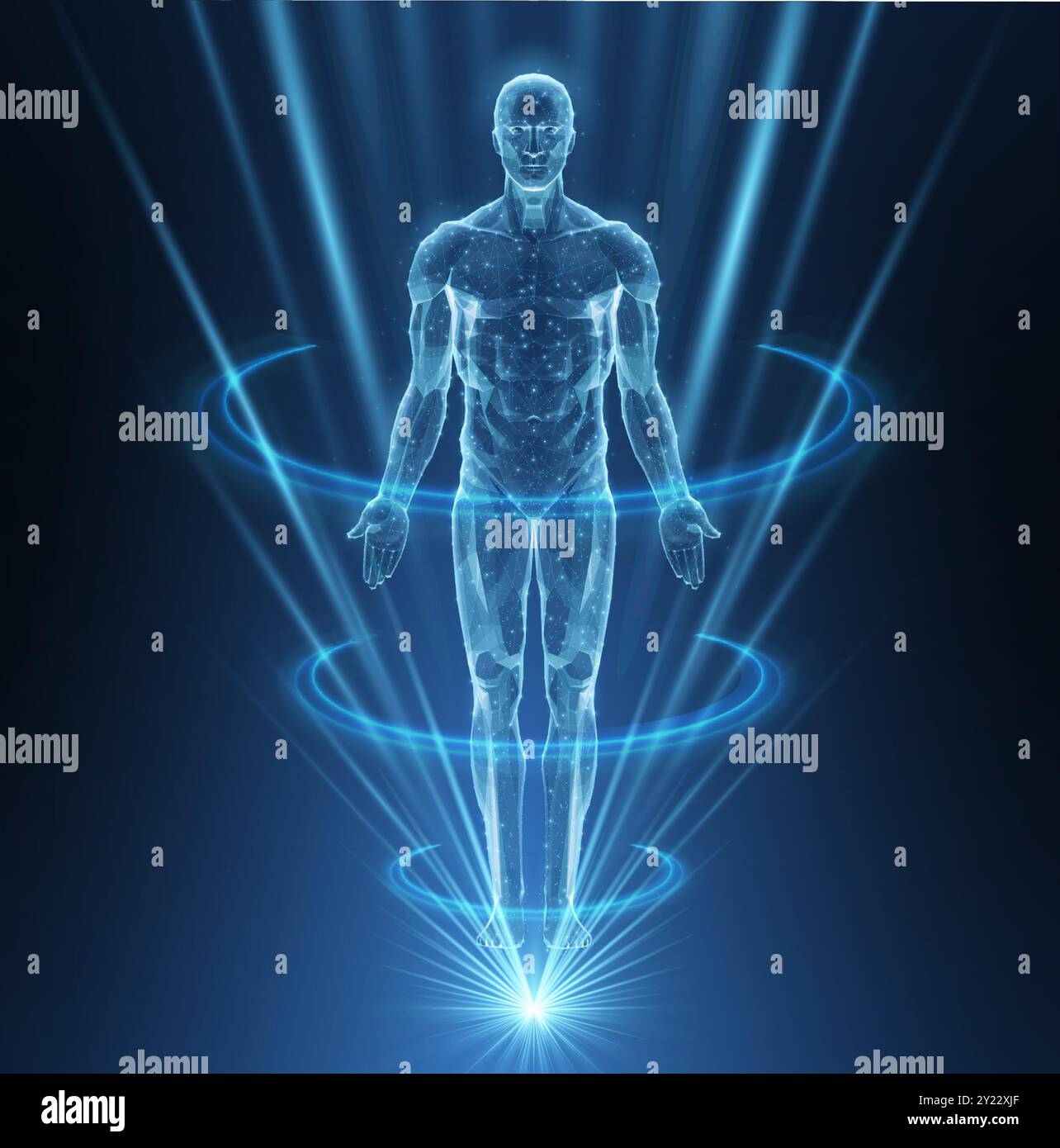 Human body. Abstract vector. Digital anatomy, Medical technology ...