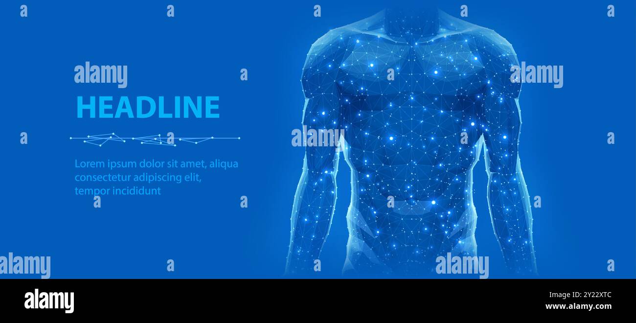 Human body. Abstract vector. Human anatomy, Digital technology, Medical ...