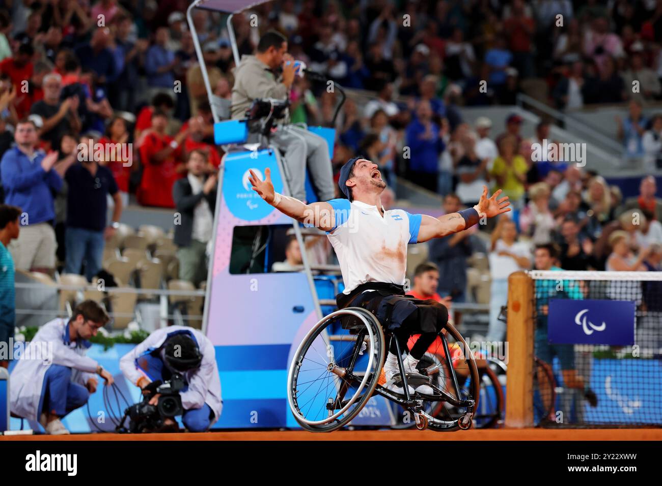 Paris, France. 7th Sep, 2024. Gustavo Fernandez (ARG) Wheelchair Tennis ...