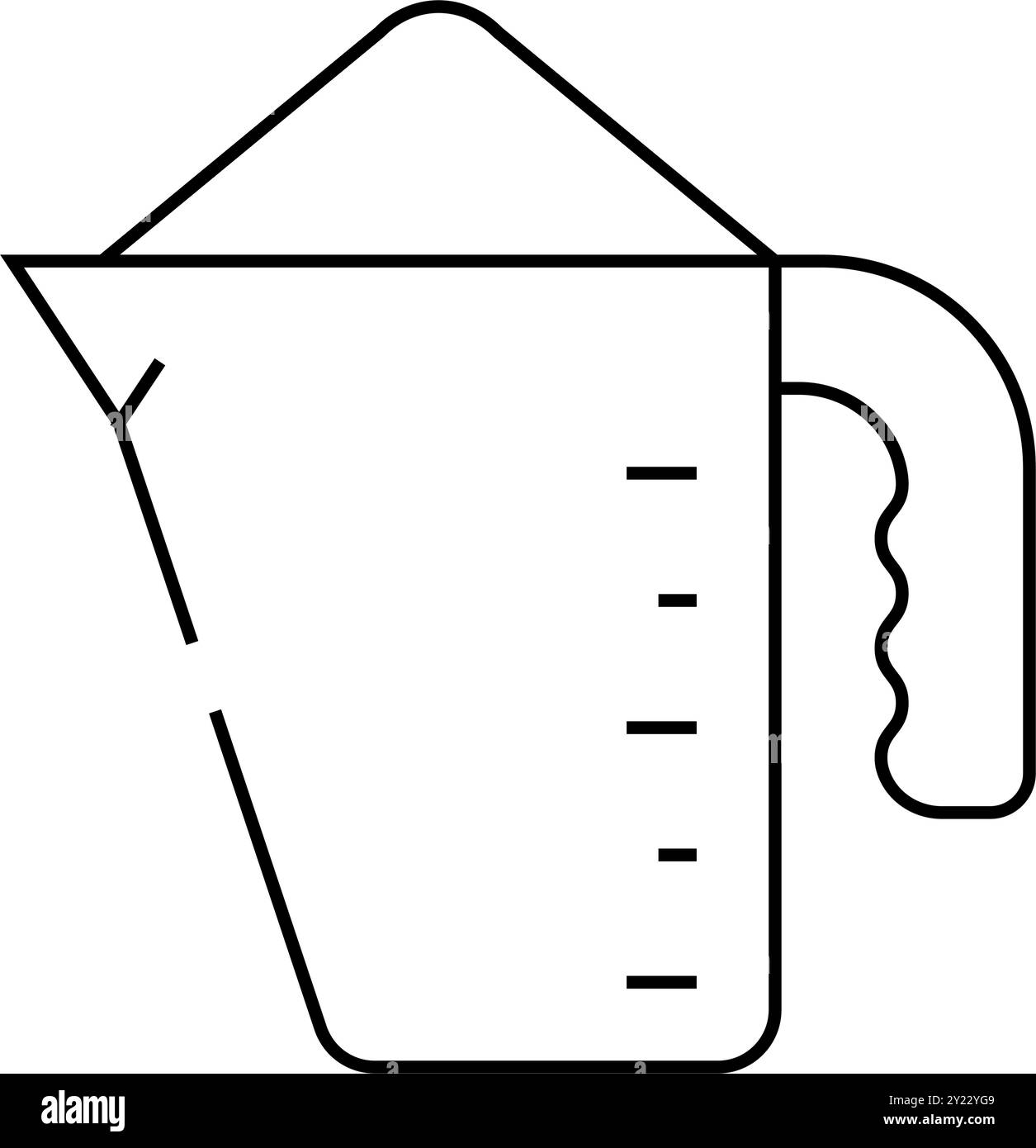 measuring cup with powder line icon vector illustration Stock Vector ...