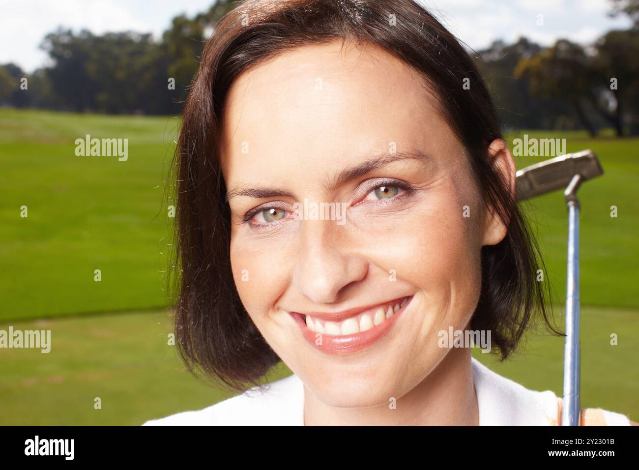 Woman training skills in golf hi-res stock photography and images - Alamy