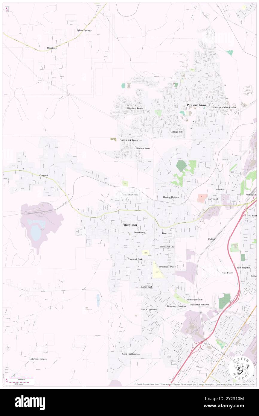 Hueytown Crest, Jefferson County, US, United States, Alabama, N 33 27 ...