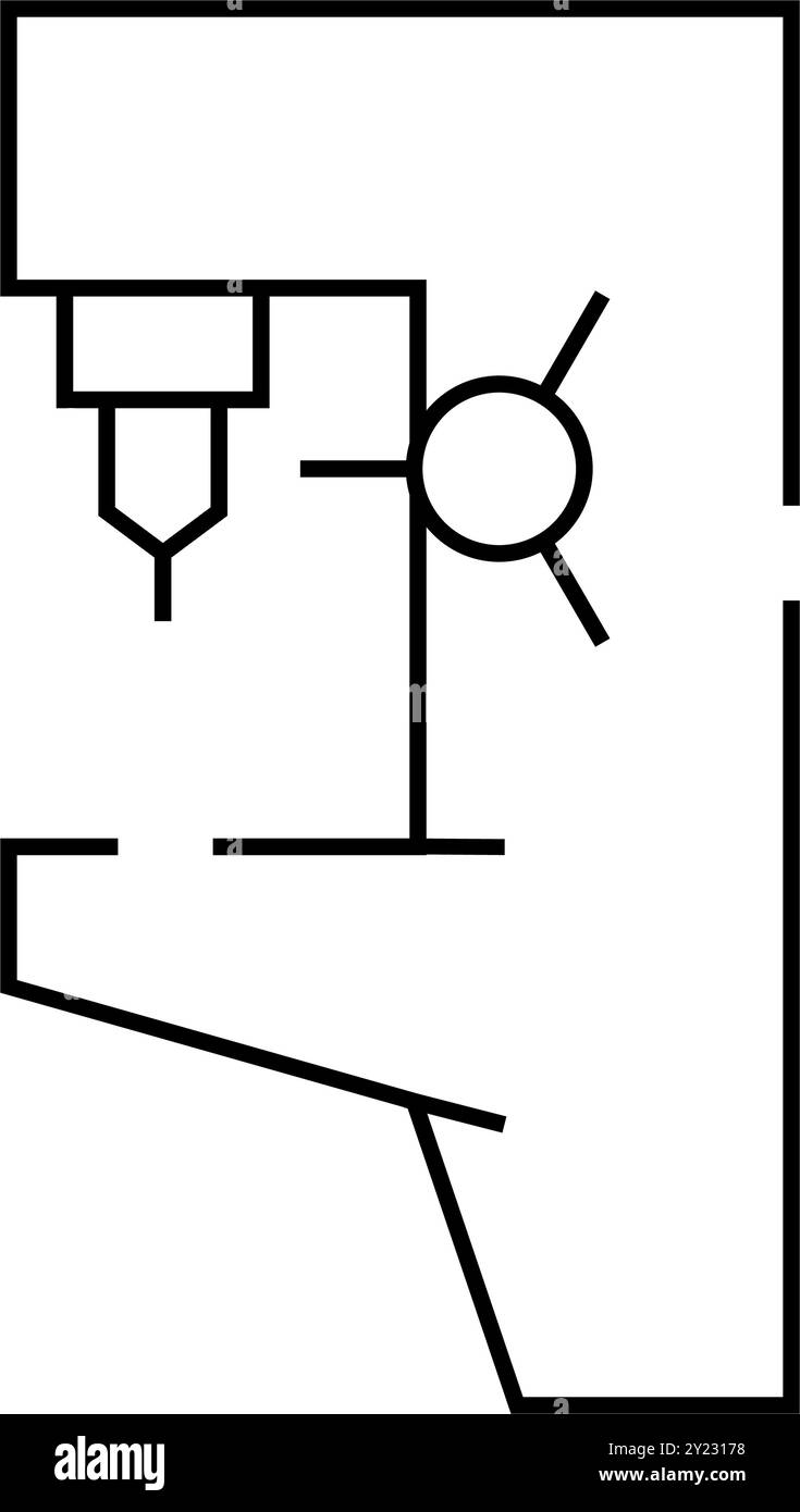 drilling machine line icon vector isolated illustration Stock Vector Image & Art - Alamy