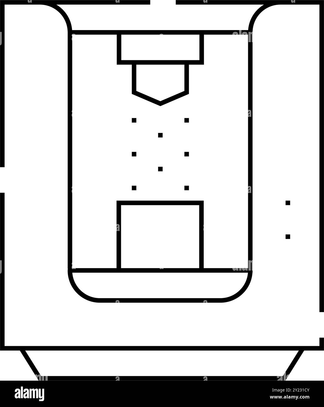 sandblasting chamber line icon vector isolated illustration Stock ...