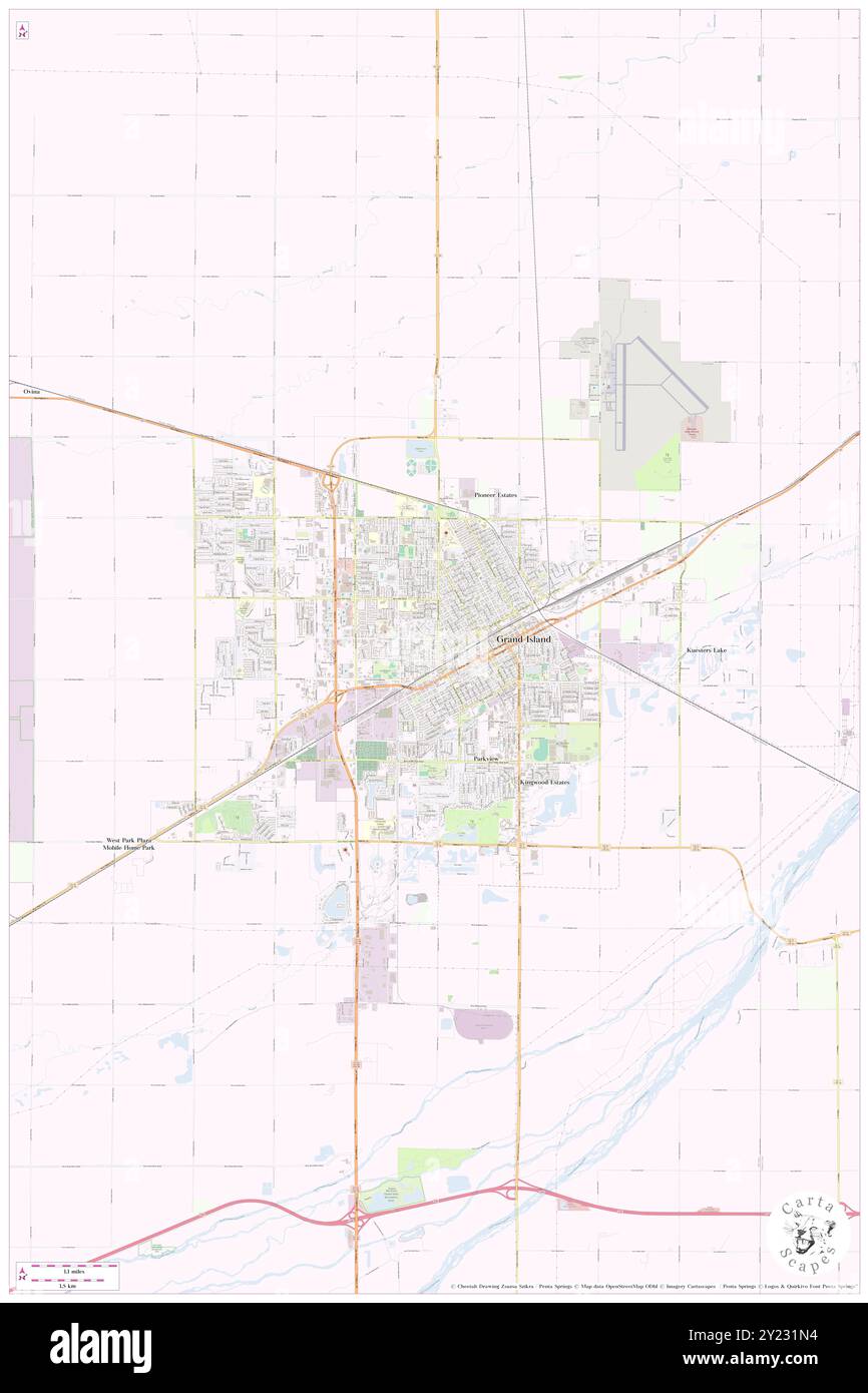 Grand Island, Hall County, US, United States, Nebraska, N 40 55' 30 ...