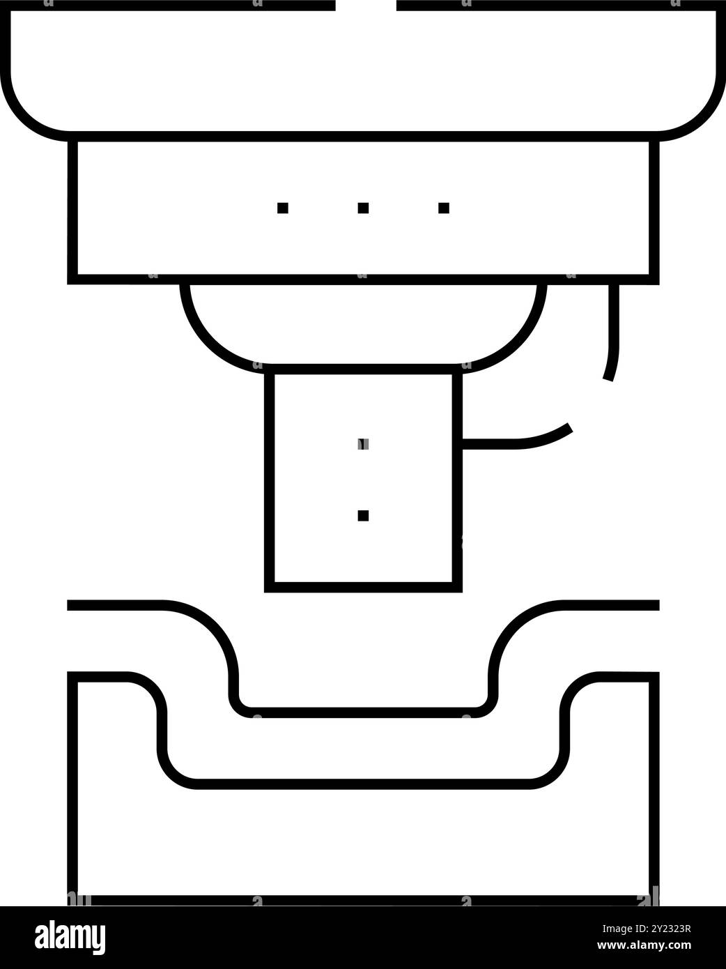 product stamping line icon vector isolated illustration Stock Vector ...
