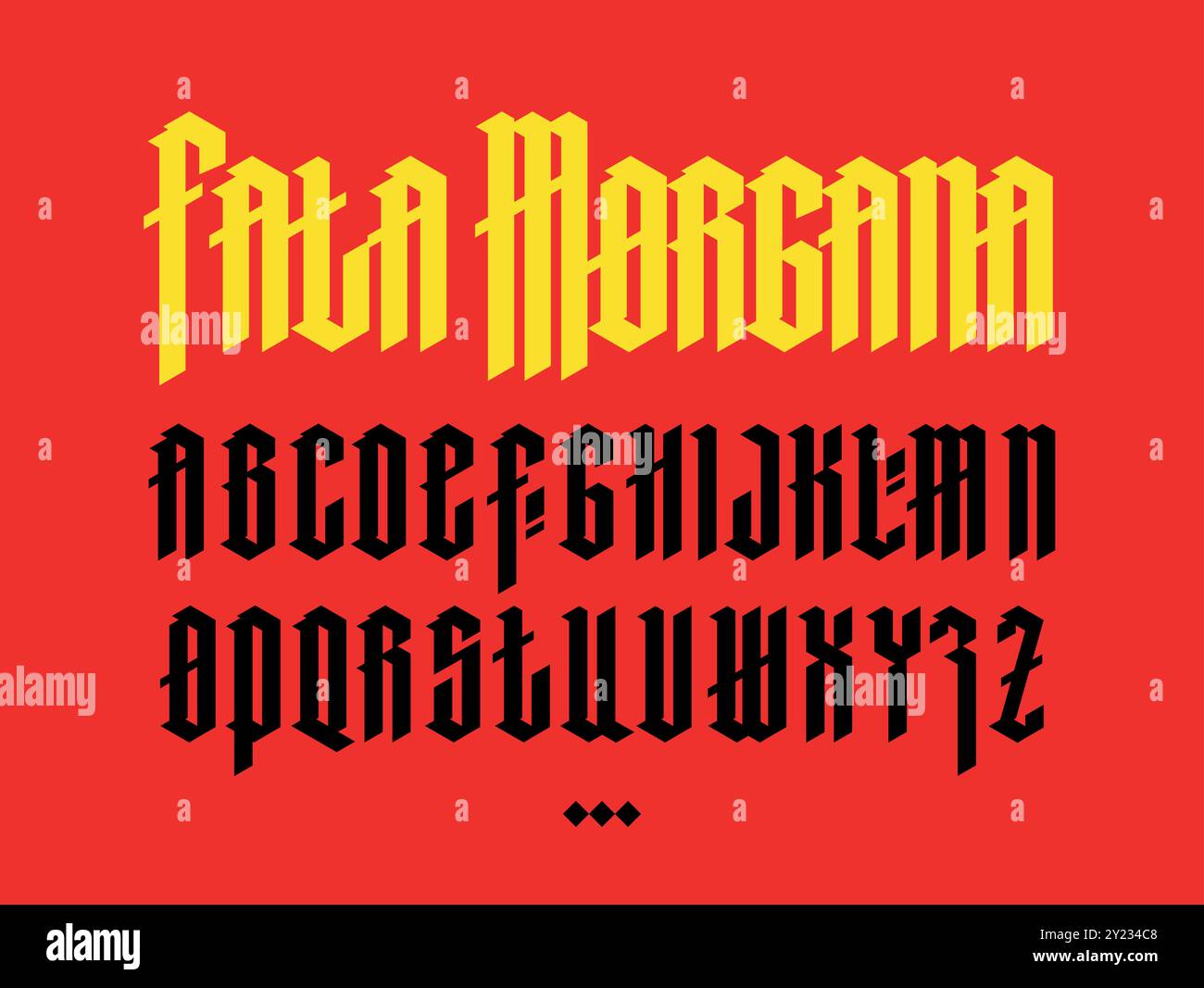 Gothic, English alphabet. Vector. Medieval Latin letters in medieval ...