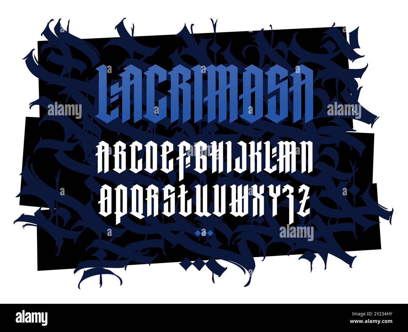 Gothic, English alphabet. Vector. Medieval Latin letters in medieval ...