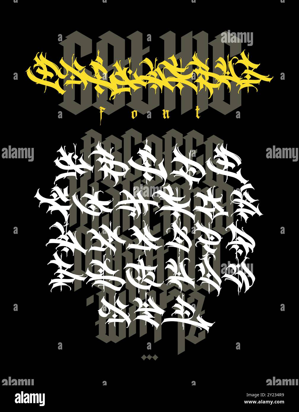 Graffiti style, English alphabet. Vector. Graffiti letters, tags and ...