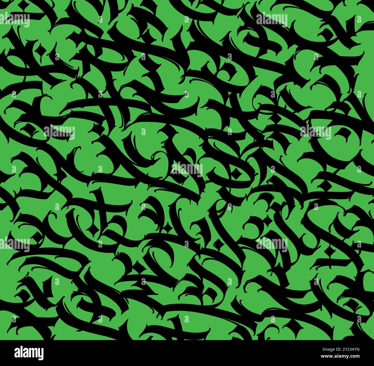 Graffiti pattern, background. Vector. Graffiti, tags in Gothic medieval ...