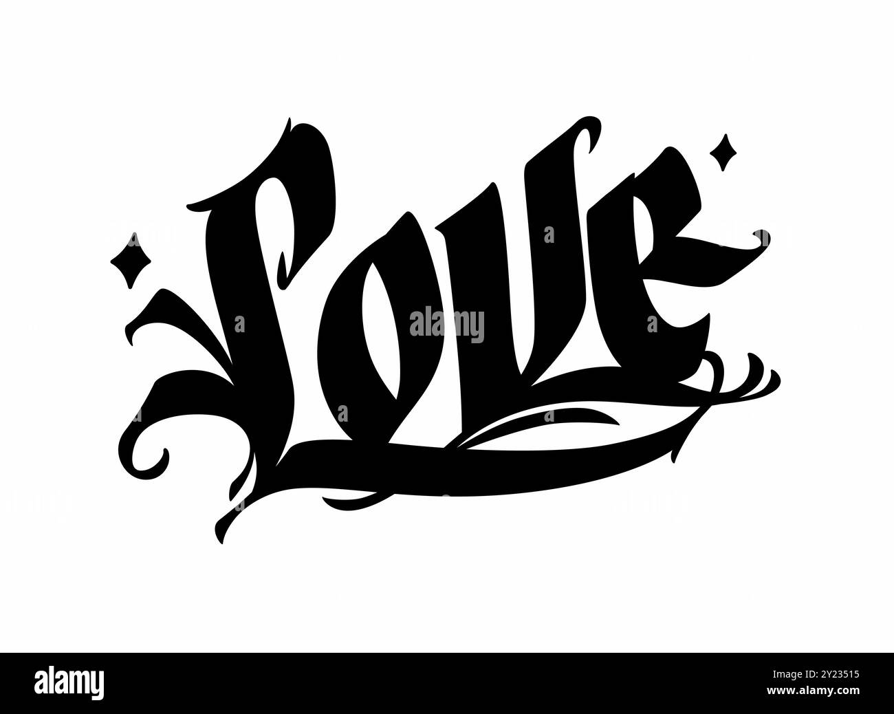 Inscription Love in Gothic style. Vector. Logo for the holiday ...