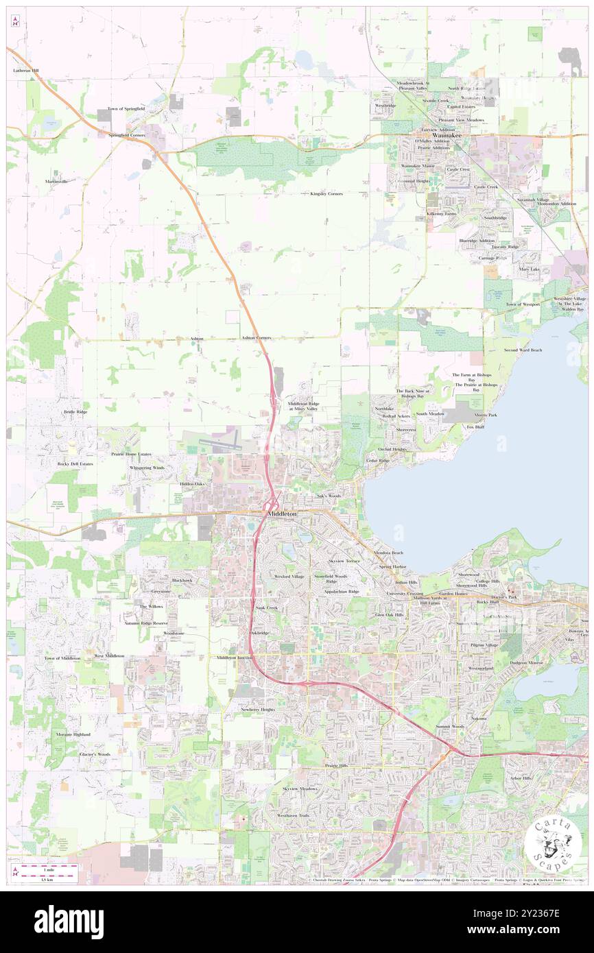Map of middleton wisconsin hi-res stock photography and images - Alamy