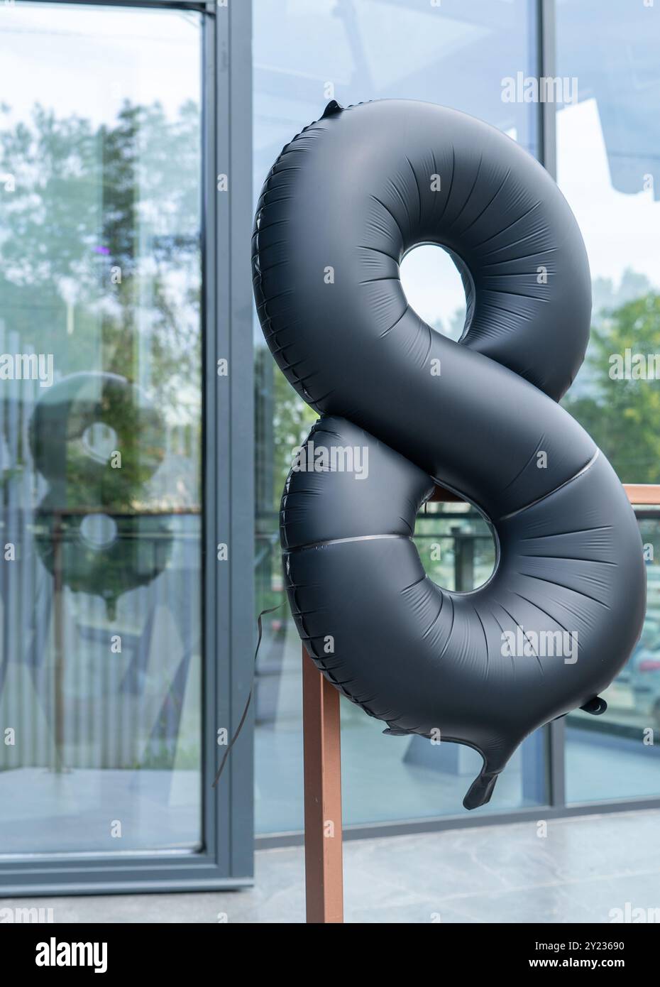 Number 8: Glass Reflection as an Infinity Sign – Black and Gray, Door ...