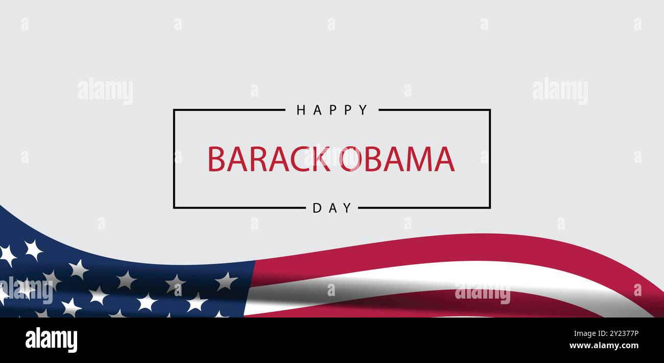 Barack obama and american flag Stock Vector Images - Alamy
