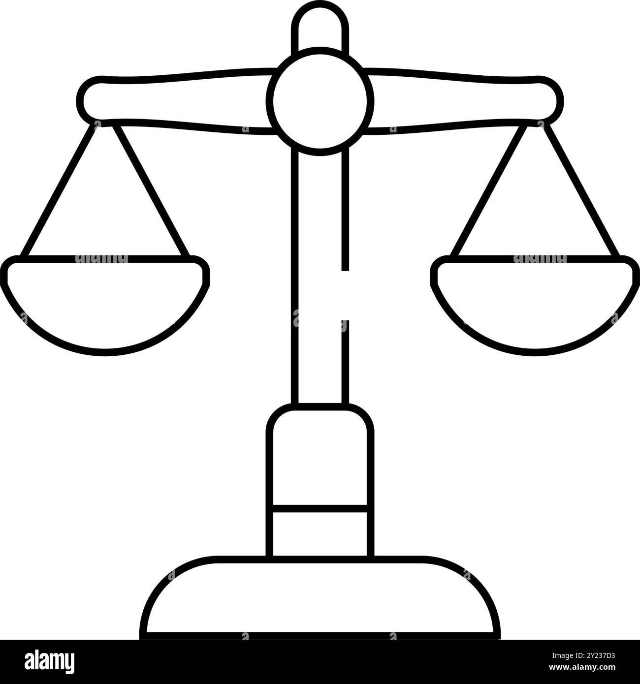 judicial scales line icon vector isolated illustration Stock Vector ...