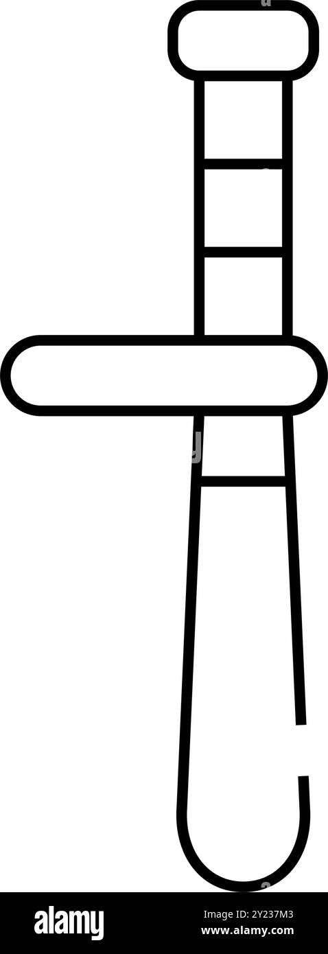 Baton icon outline black Stock Vector Images - Alamy