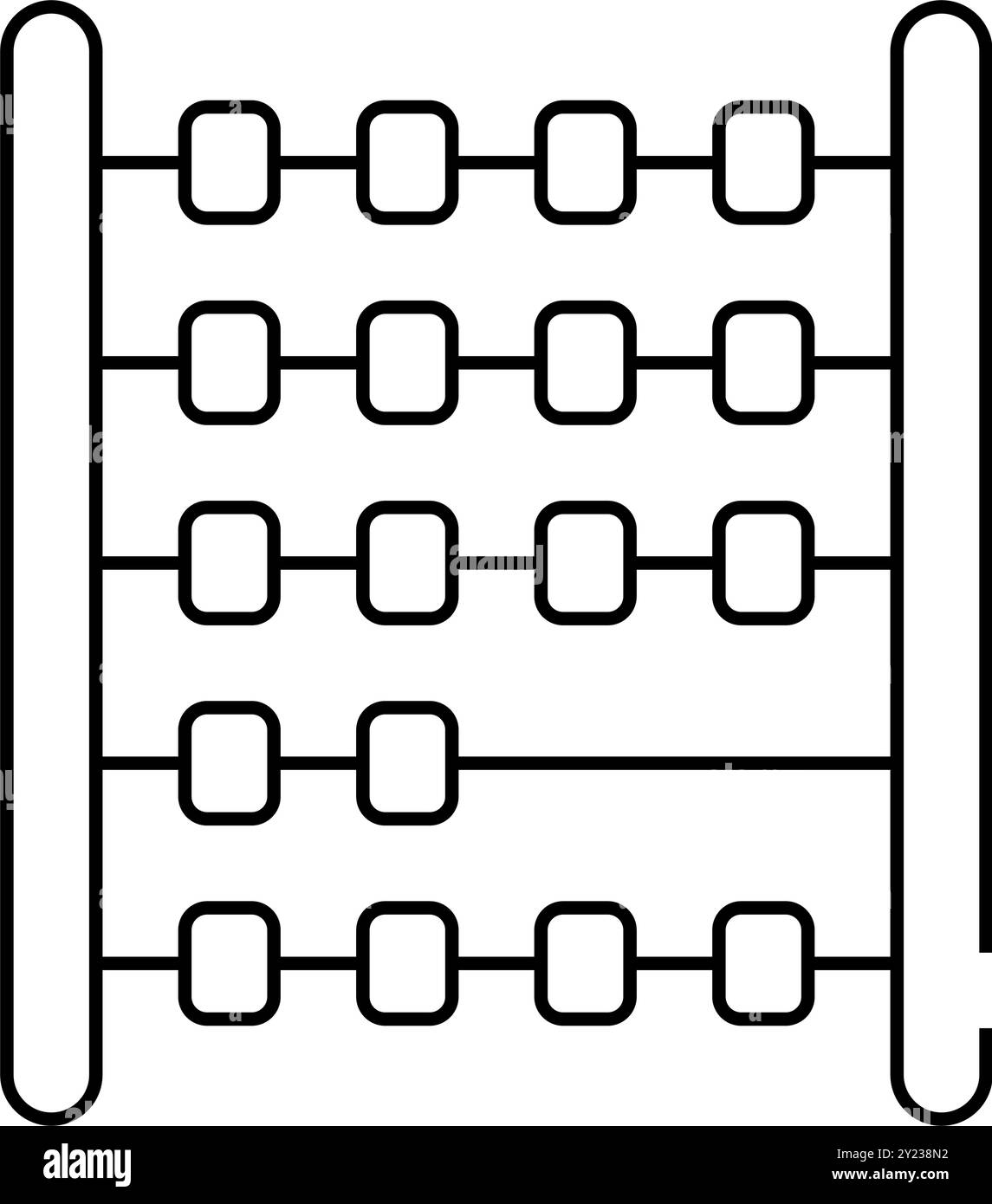 abacus counter line icon vector isolated illustration Stock Vector ...