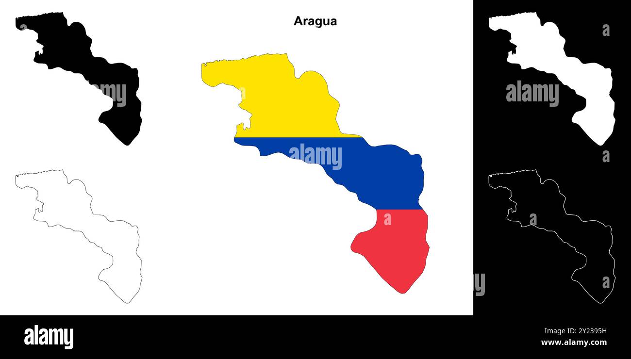 Aragua map vector hi-res stock photography and images - Alamy