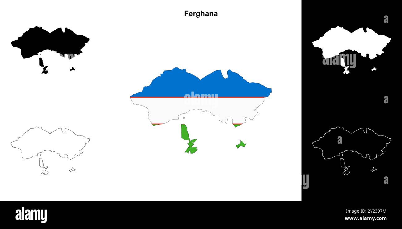 Blank ferghana map hi-res stock photography and images - Alamy