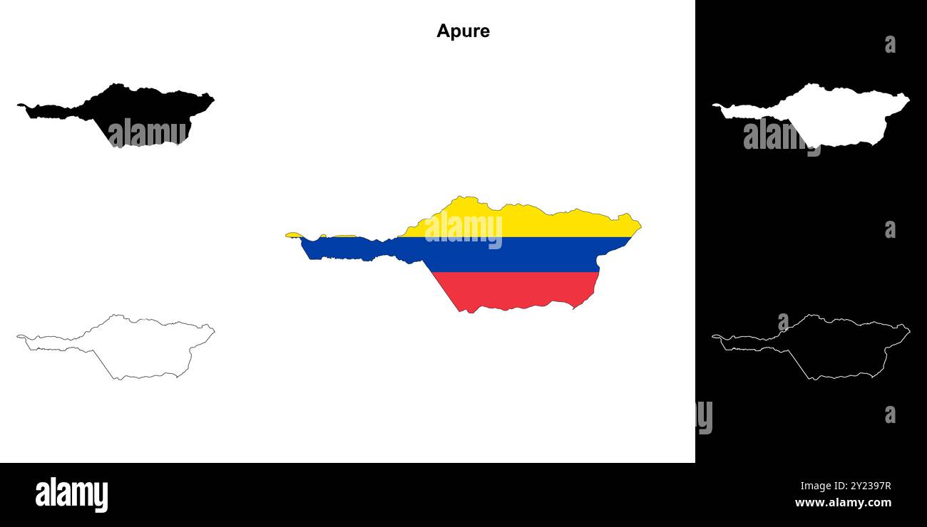 Blank apure map Stock Vector Images - Alamy