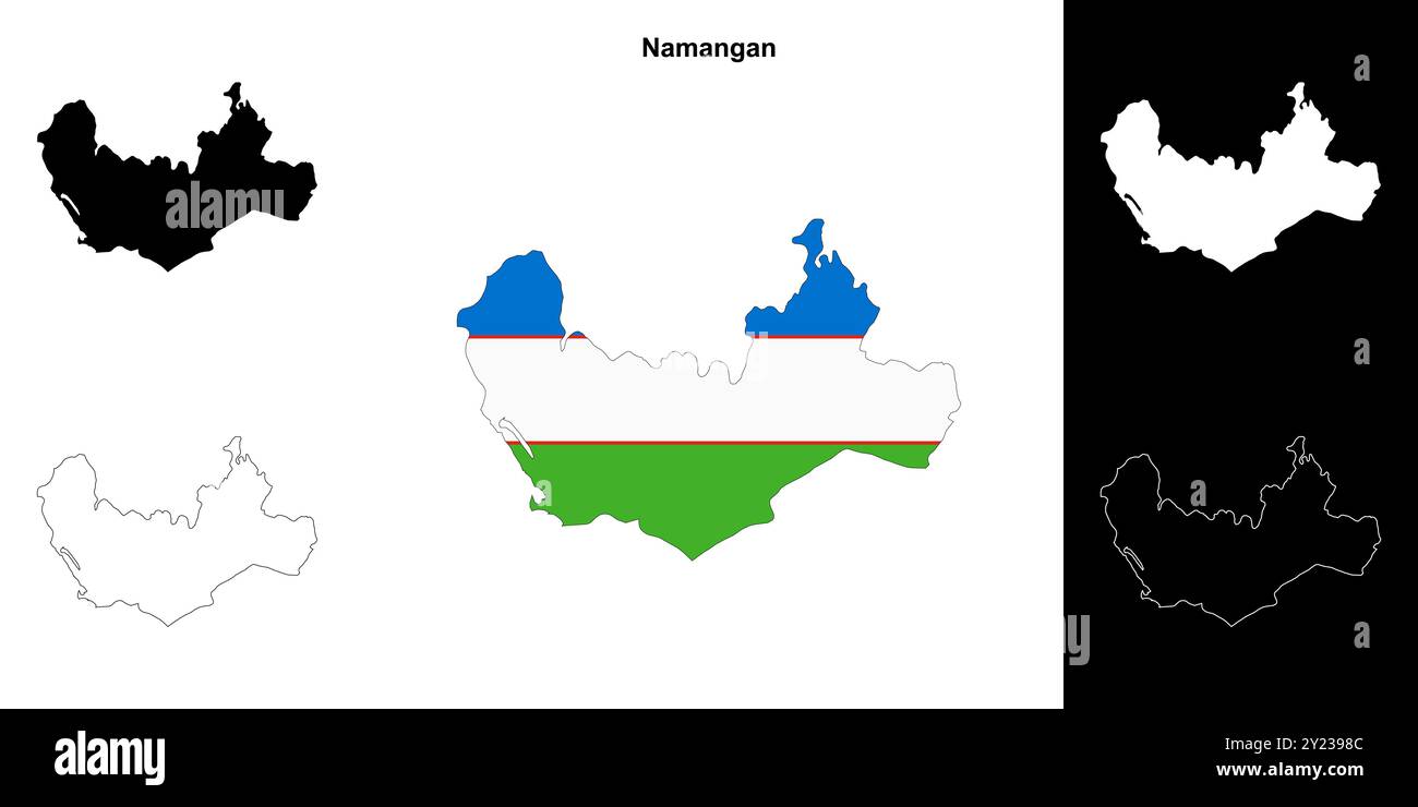 Namangan region outline map set Stock Vector Image & Art - Alamy