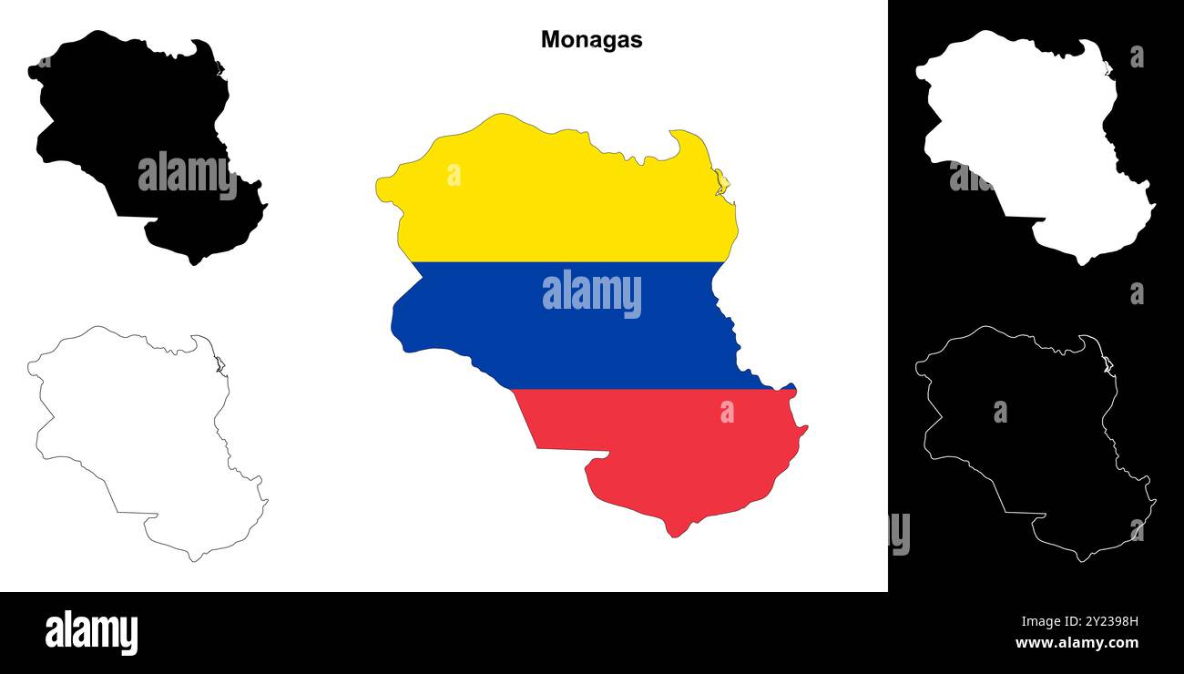 Monagas state outline map set Stock Vector Image & Art - Alamy