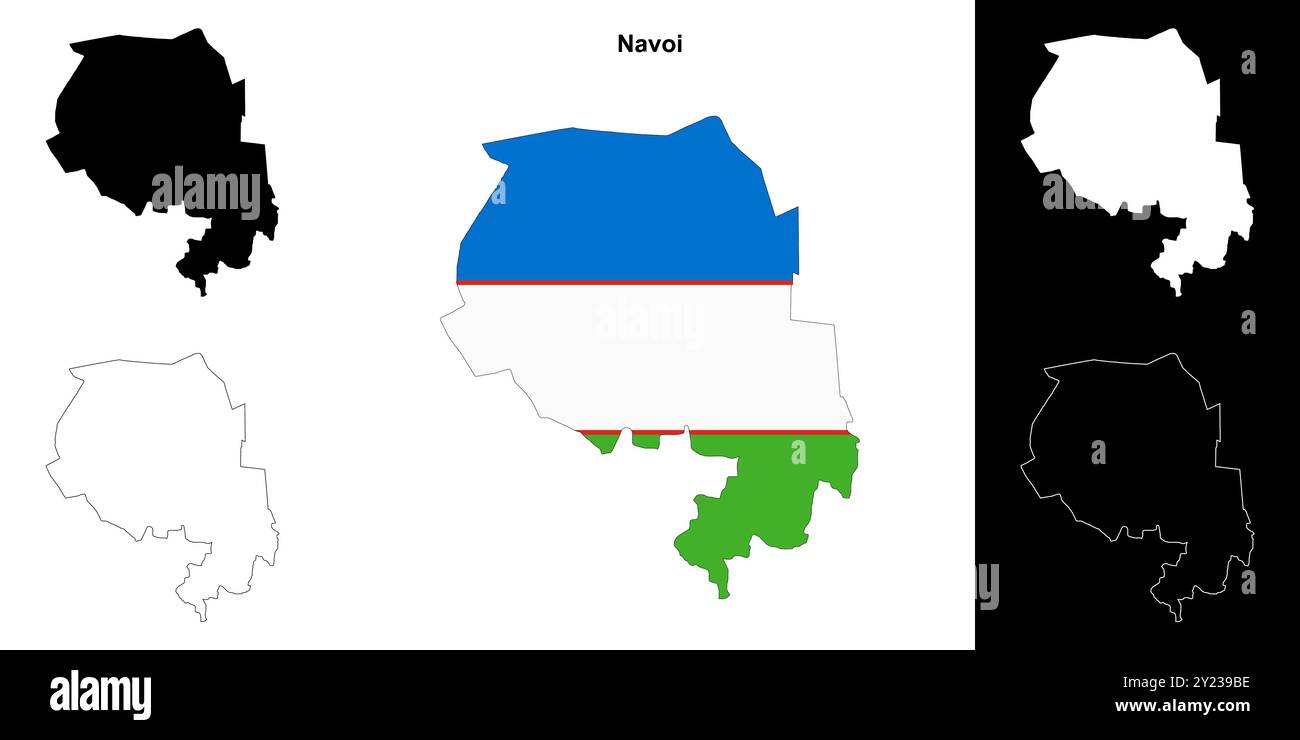 Navoi region outline map set Stock Vector Image & Art - Alamy