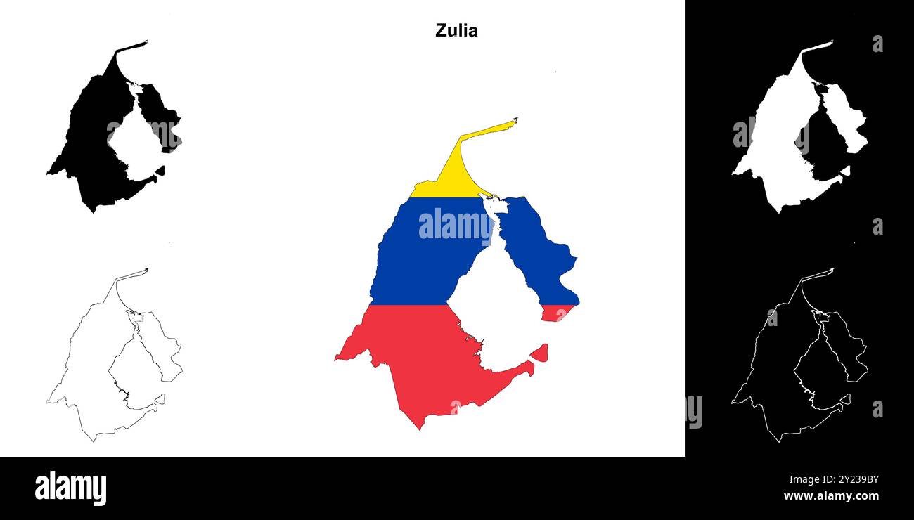 Zulia state outline map set Stock Vector Image & Art - Alamy