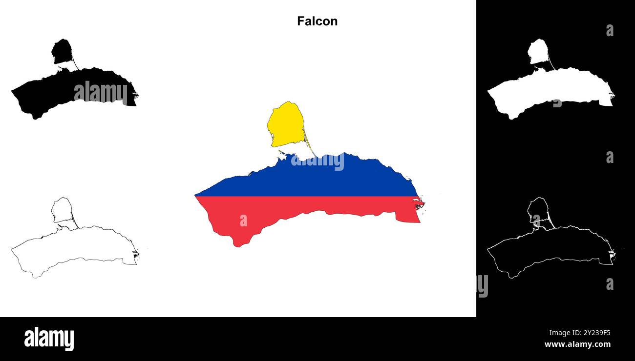 Falcon state outline map set Stock Vector Image & Art - Alamy