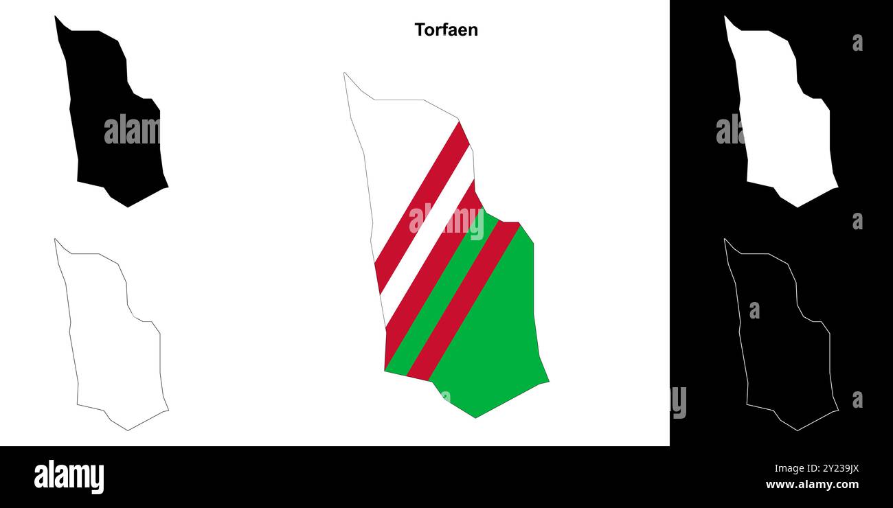 Blank torfaen map hi-res stock photography and images - Alamy