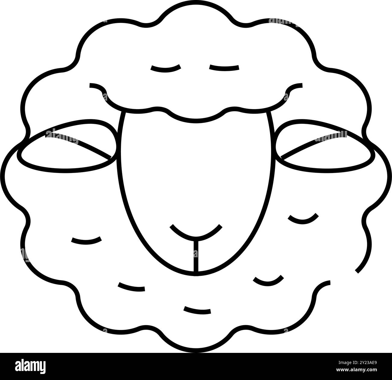 dolly sheep clone line icon vector illustration Stock Vector Image ...