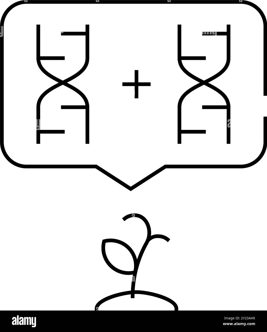 plant dna selection line icon vector illustration Stock Vector Image ...
