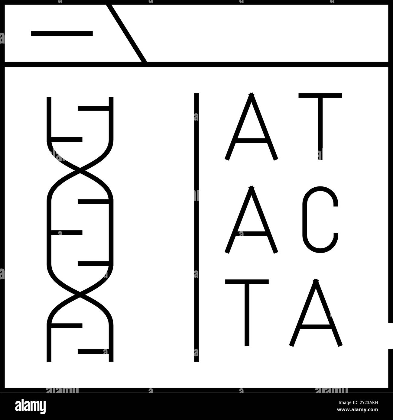 decoding dna code line icon vector illustration Stock Vector Image ...