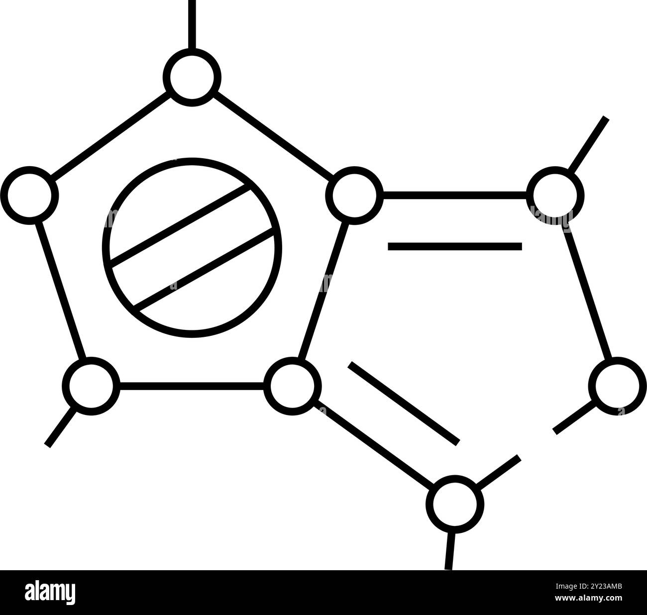 molecular structure line icon vector isolated illustration Stock Vector ...