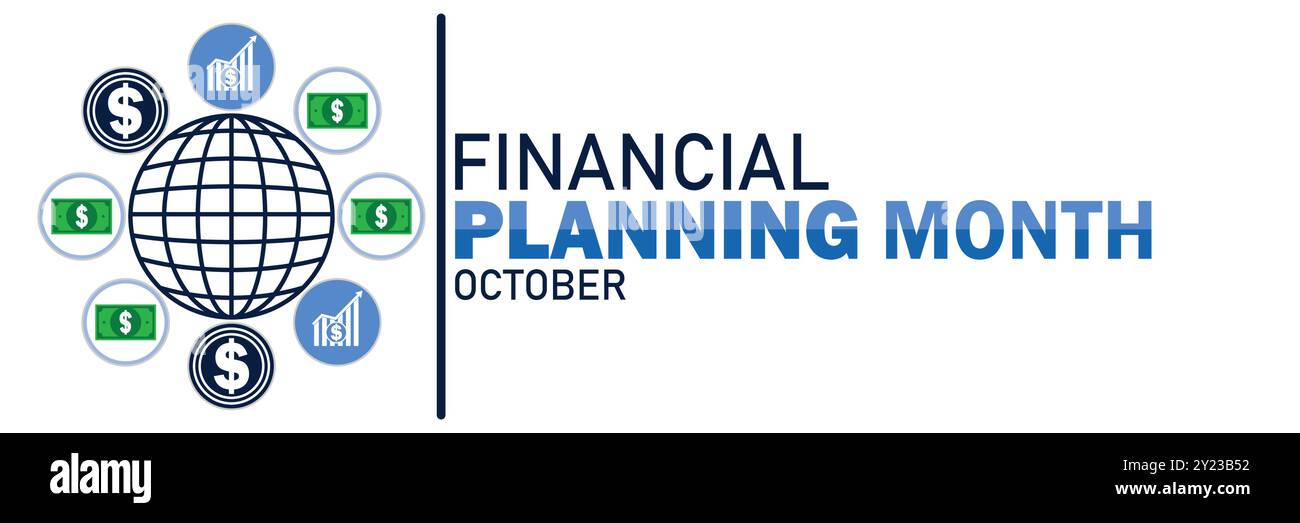 Financial Planning Month. October. Suitable for greeting card, poster ...