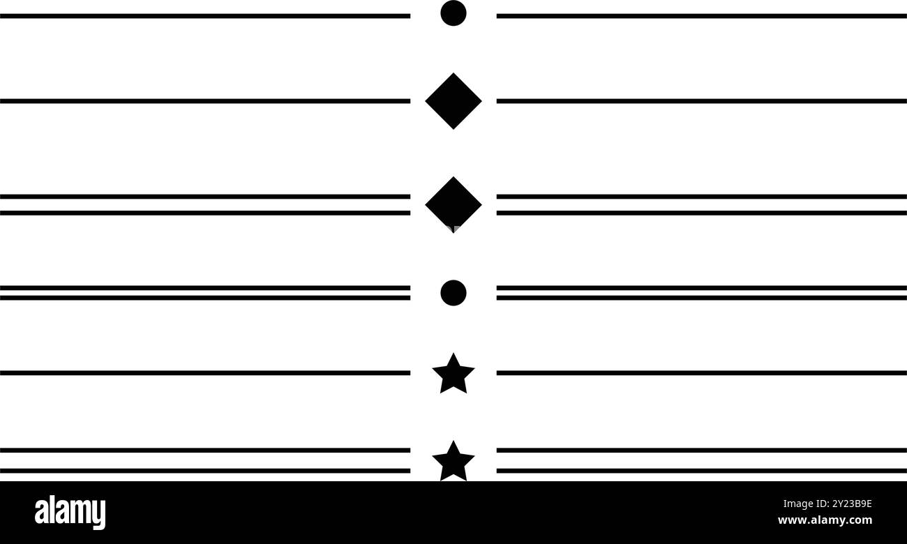 Divider frame border horizontal line vector shape icon for decorative ...