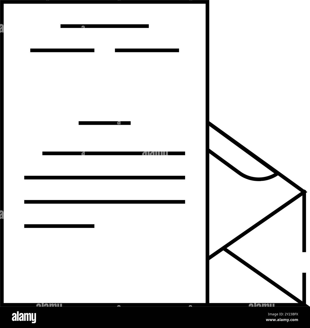 review letter mail line icon vector illustration Stock Vector Image ...