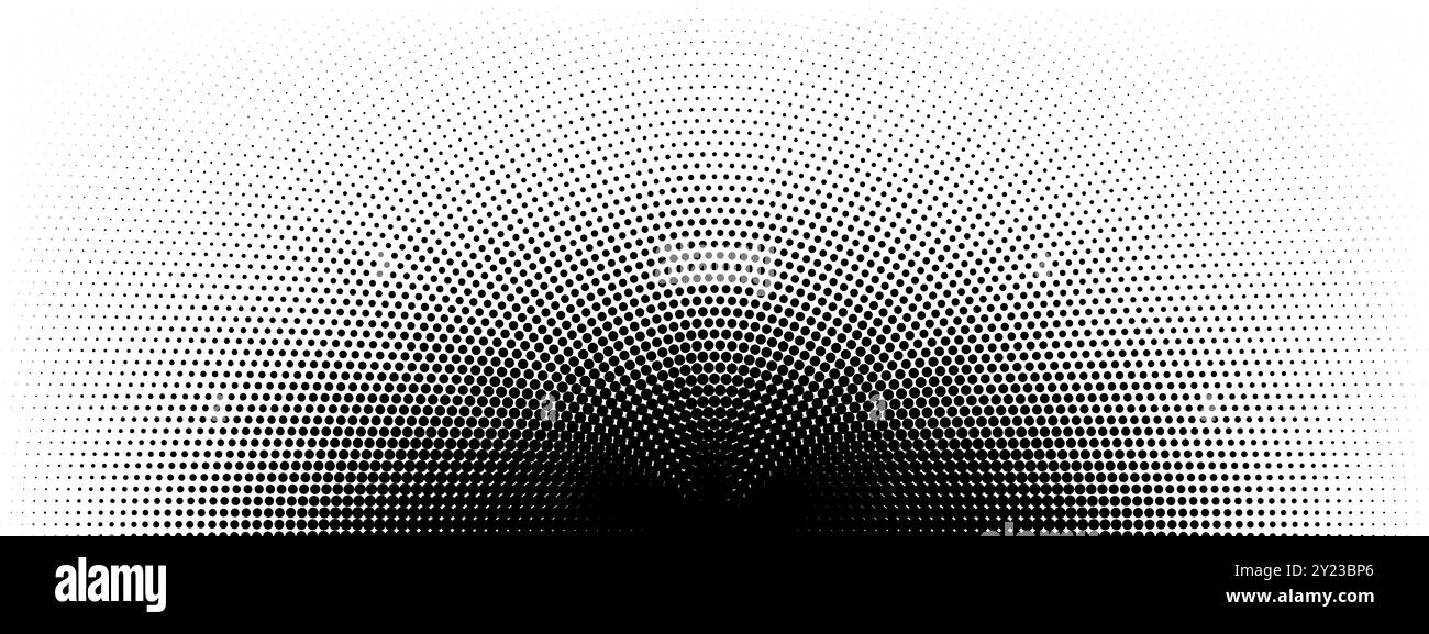 Black radial halftone gradient dot patterns background. Vector illustration Stock Vector Image ...